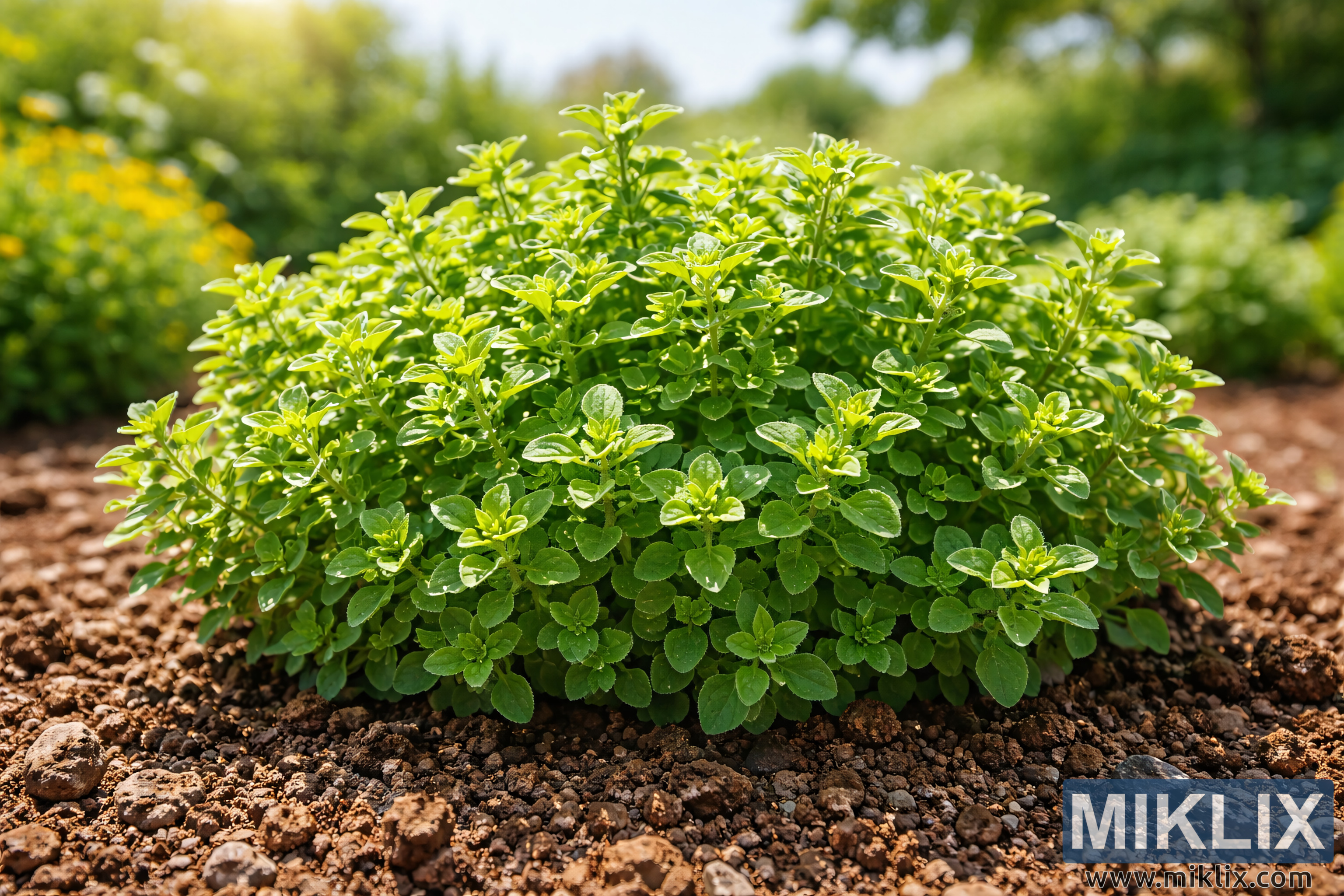 Image: Healthy Oregano Plant in Full Sun - Miklix