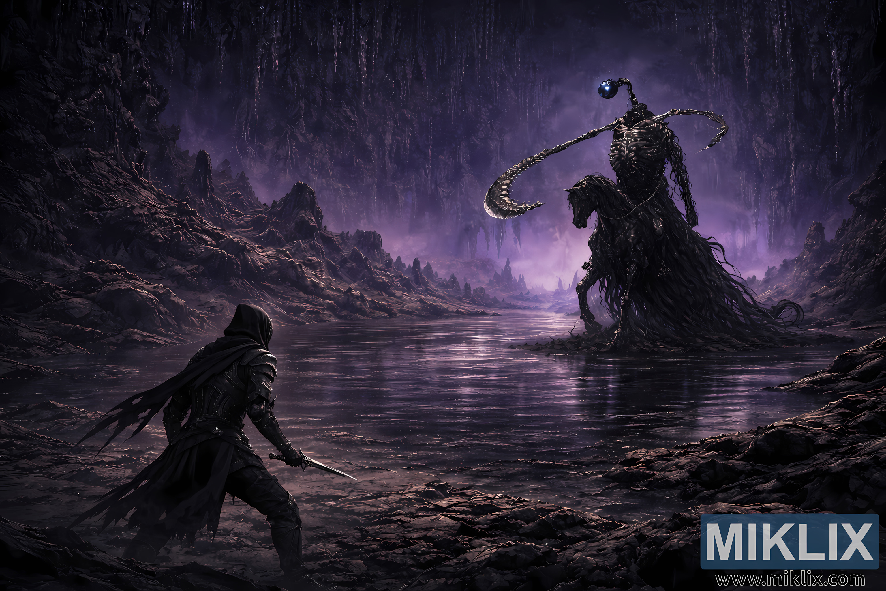 Image: Isometric Standoff in the Fissure - Miklix