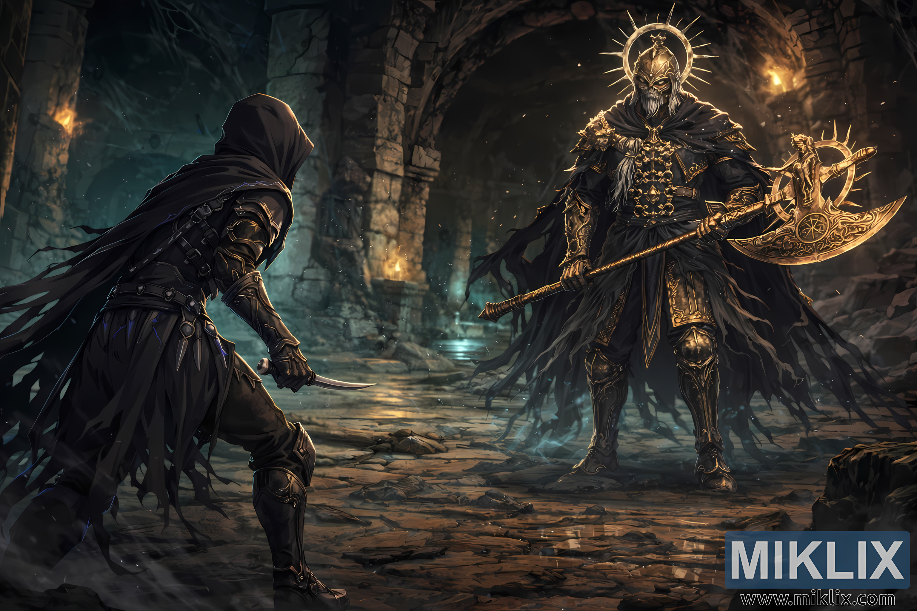 Image: Standoff in the Scorpion River Catacombs - Miklix