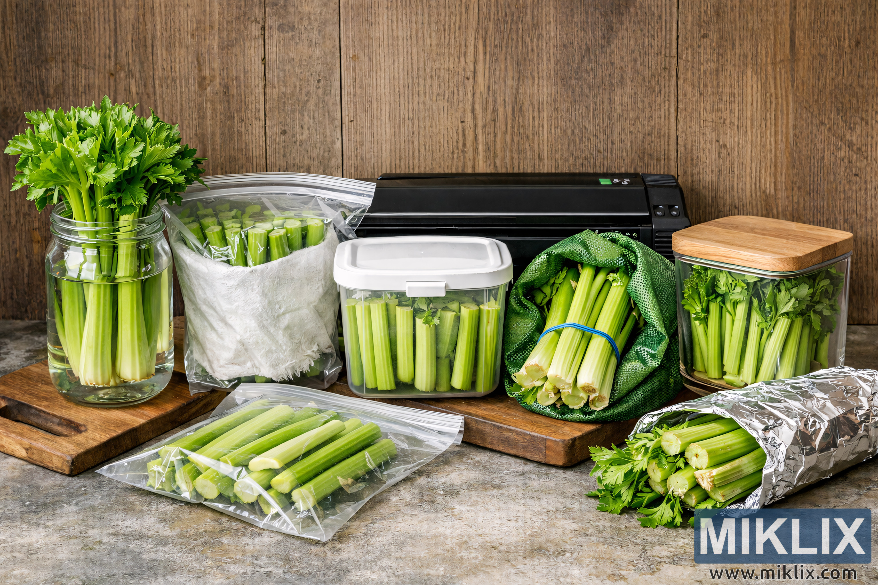 Image: Different Methods for Storing Fresh Celery - Miklix