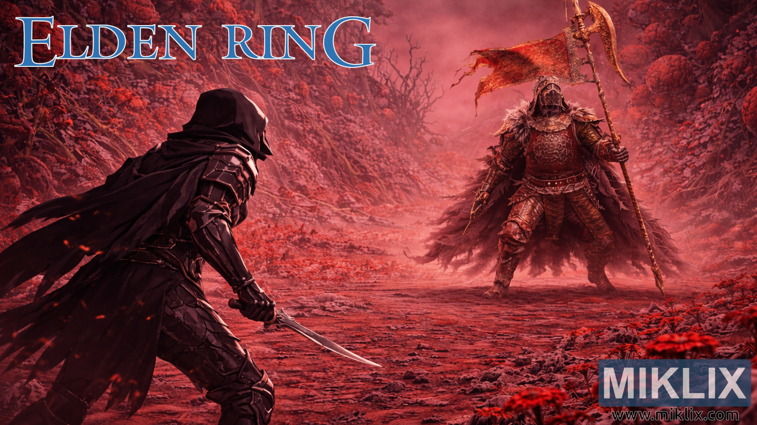 Image: Black Knife Assassin vs Commander O'Neil in Aeonia - Miklix