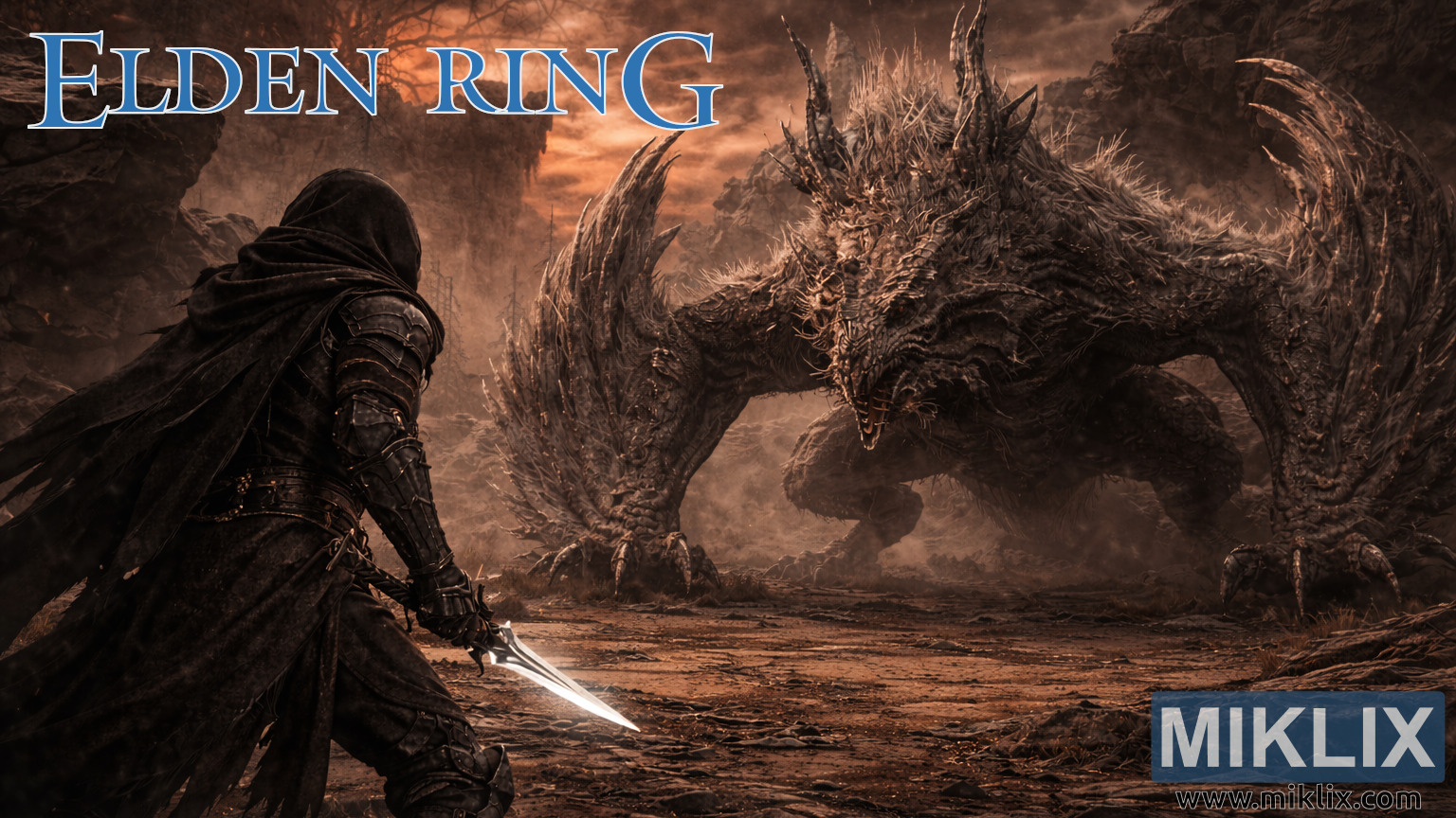 Image: Duel au Couteau Noir au Pic Dentelé - Miklix