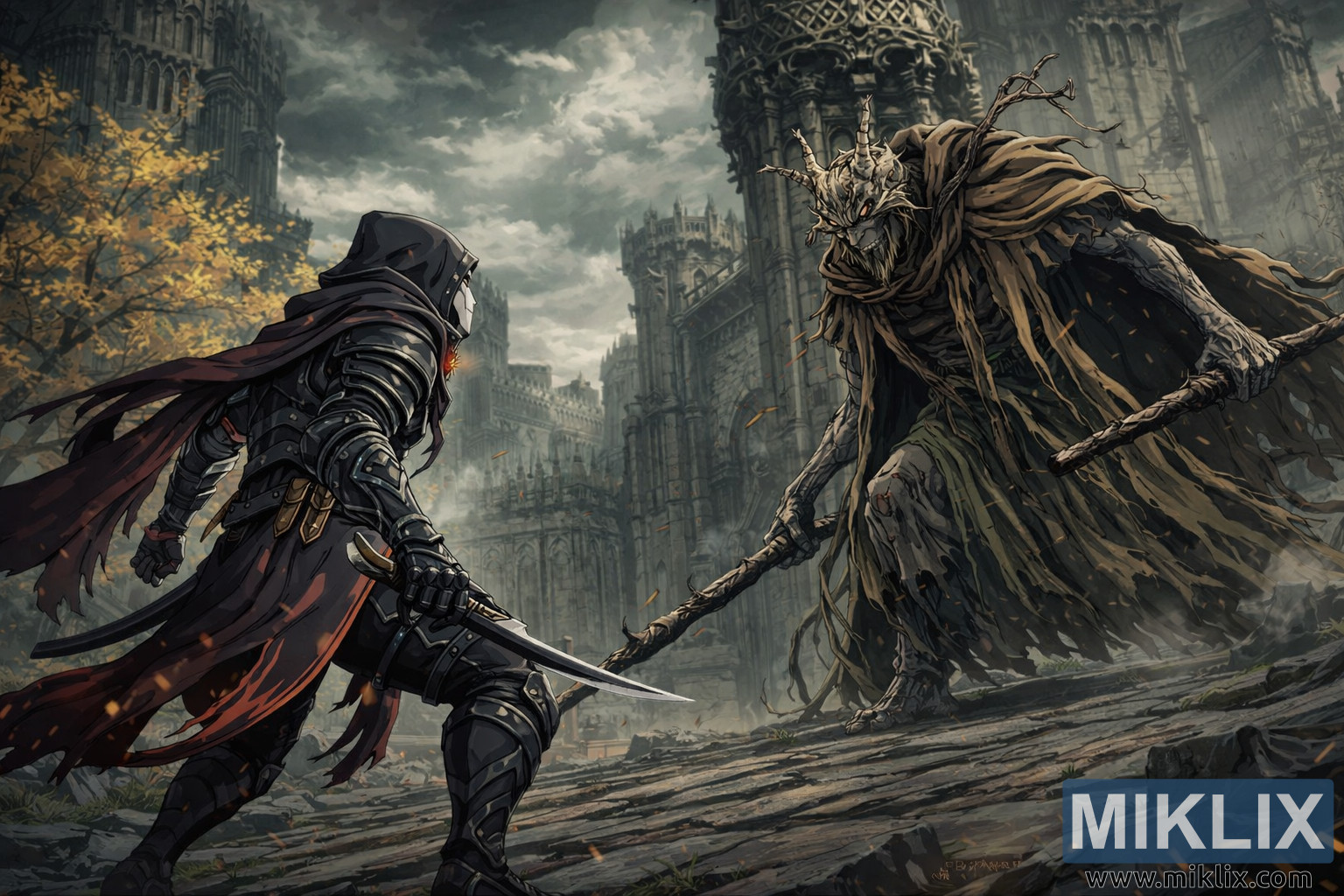 影像： Tarnished vs. Margit – Stormveil 對峙動漫同人作品 - Miklix