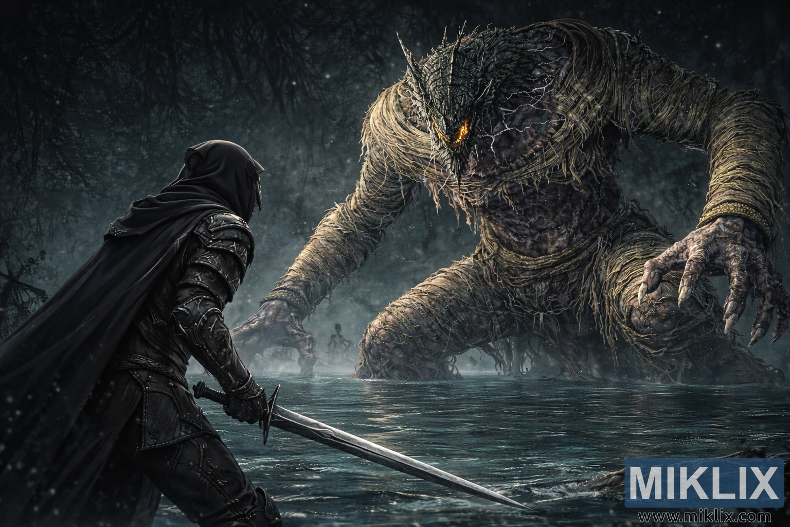 Gambar: Menghadapi Bangsa Naga Nokstella - Miklix