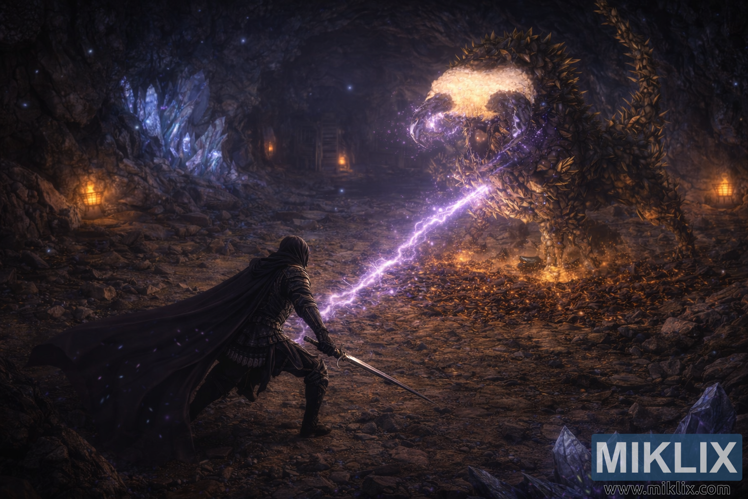 Image: Isometric Battle in Sellia Crystal Tunnel - Miklix