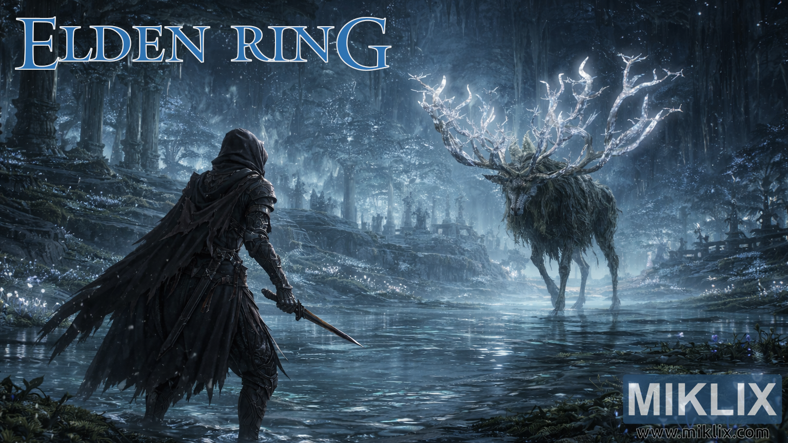 Image: Black Knife Duel with Ancestor Spirit in Siofra - Miklix