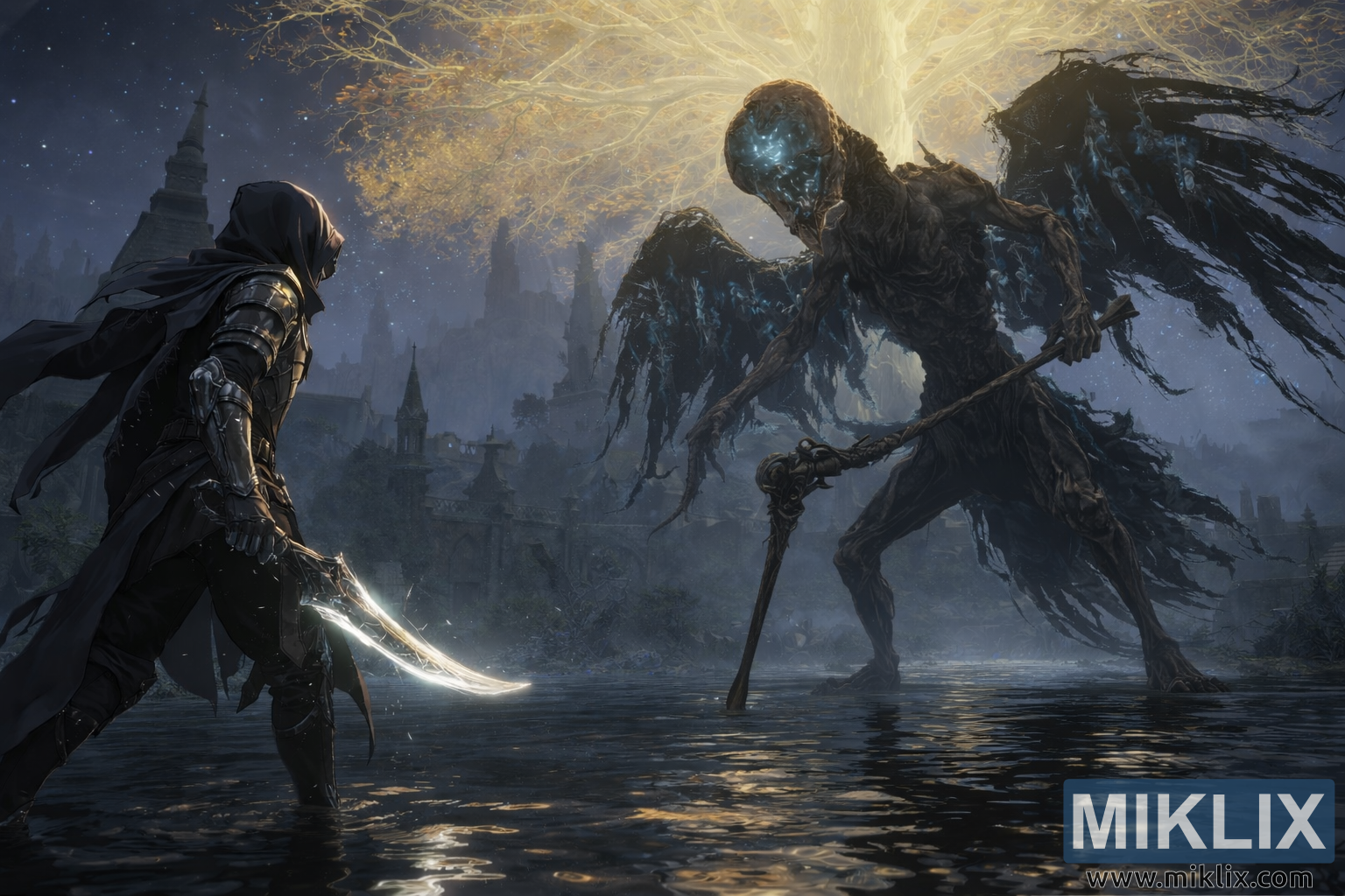 Image: Une impasse prudente à Academy Gate Town - Miklix