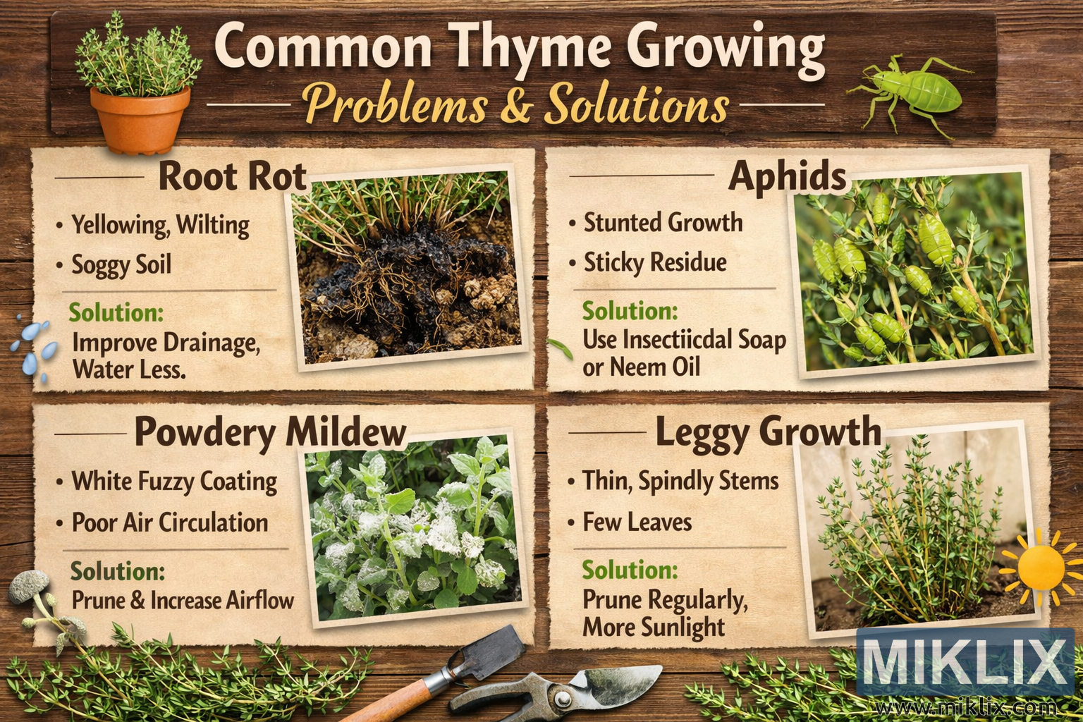 Image: Common Thyme Growing Problems and Solutions - Miklix