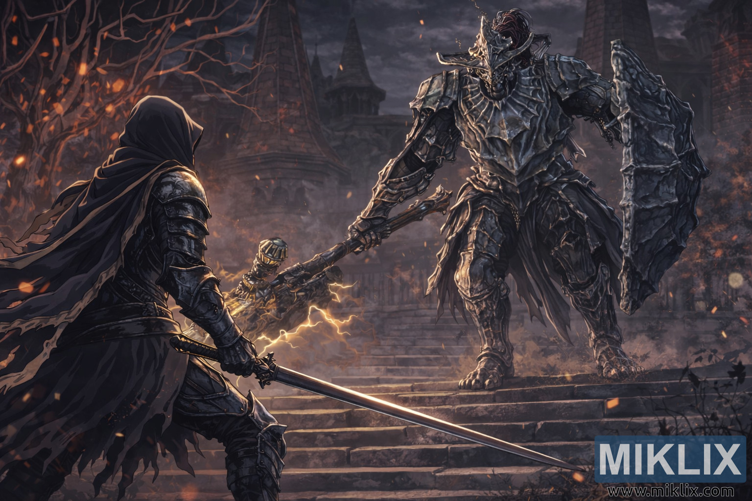 Image: Ashen One vs Dragonslayer Armour – Anime Style Dark Souls Fan ...