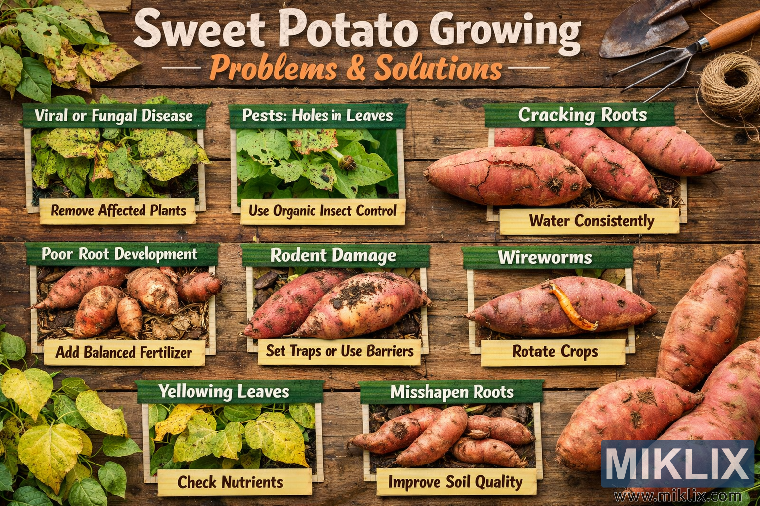 Image: Sweet Potato Growing Problems and Solutions Guide - Miklix