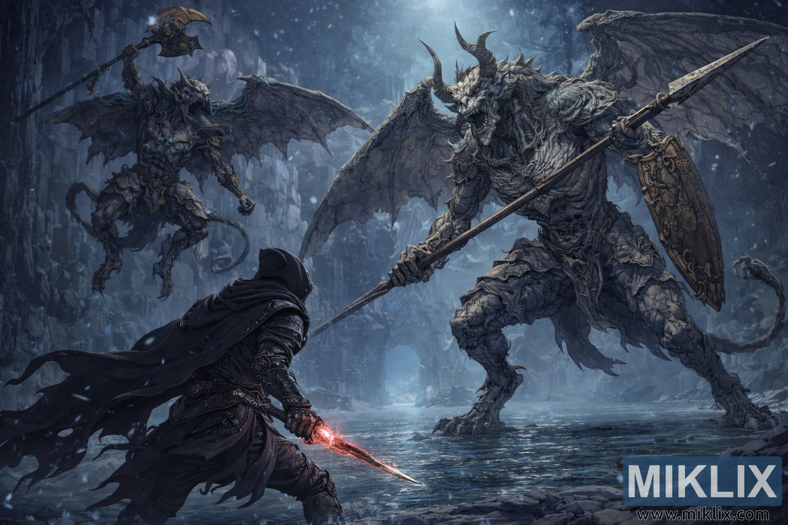 Image: Facing the Colossi of Siofra - Miklix