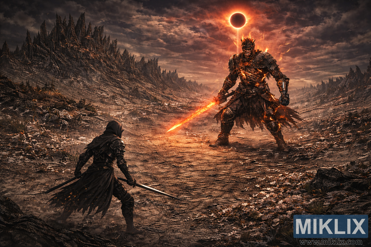 Image: Les cendres sous l’éclipse - Miklix