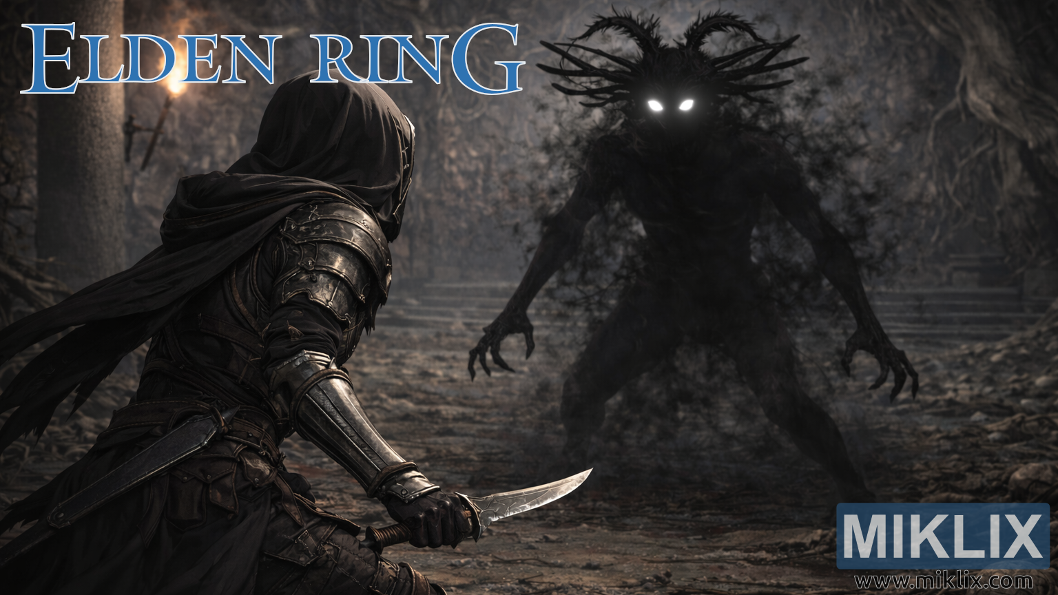 Image: Tarnished vs Cemetery Shade - Miklix