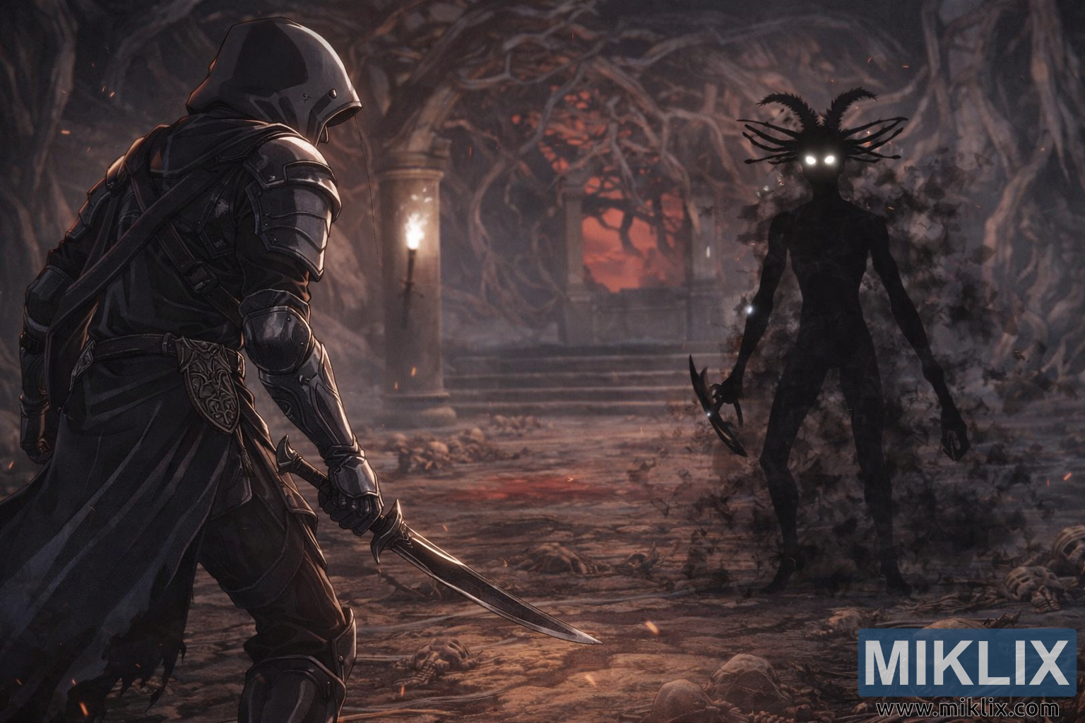 Bilde: Standoff i Caelid-katakombene - Miklix