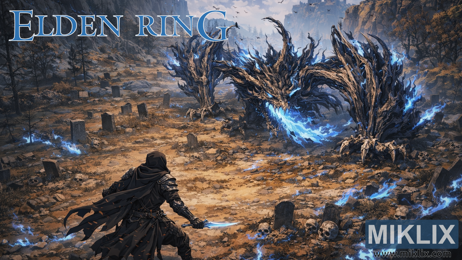 Elden Ring: Ghostflame Dragon (Gravesite Plain) Boss Fight (SOTE) - Miklix
