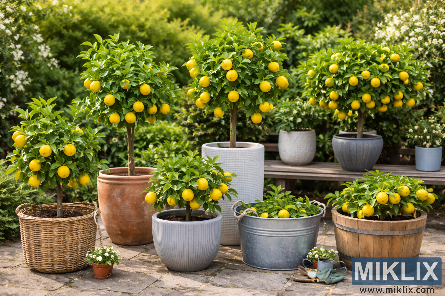 Image: Options en pot pour cultiver des citronniers - Miklix