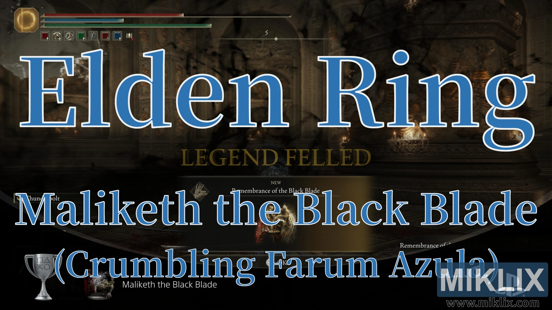 Bild: Elden Ring – Sieg im Bosskampf gegen Maliketh die Schwarze Klinge (Zerfallende Farum Azula ...