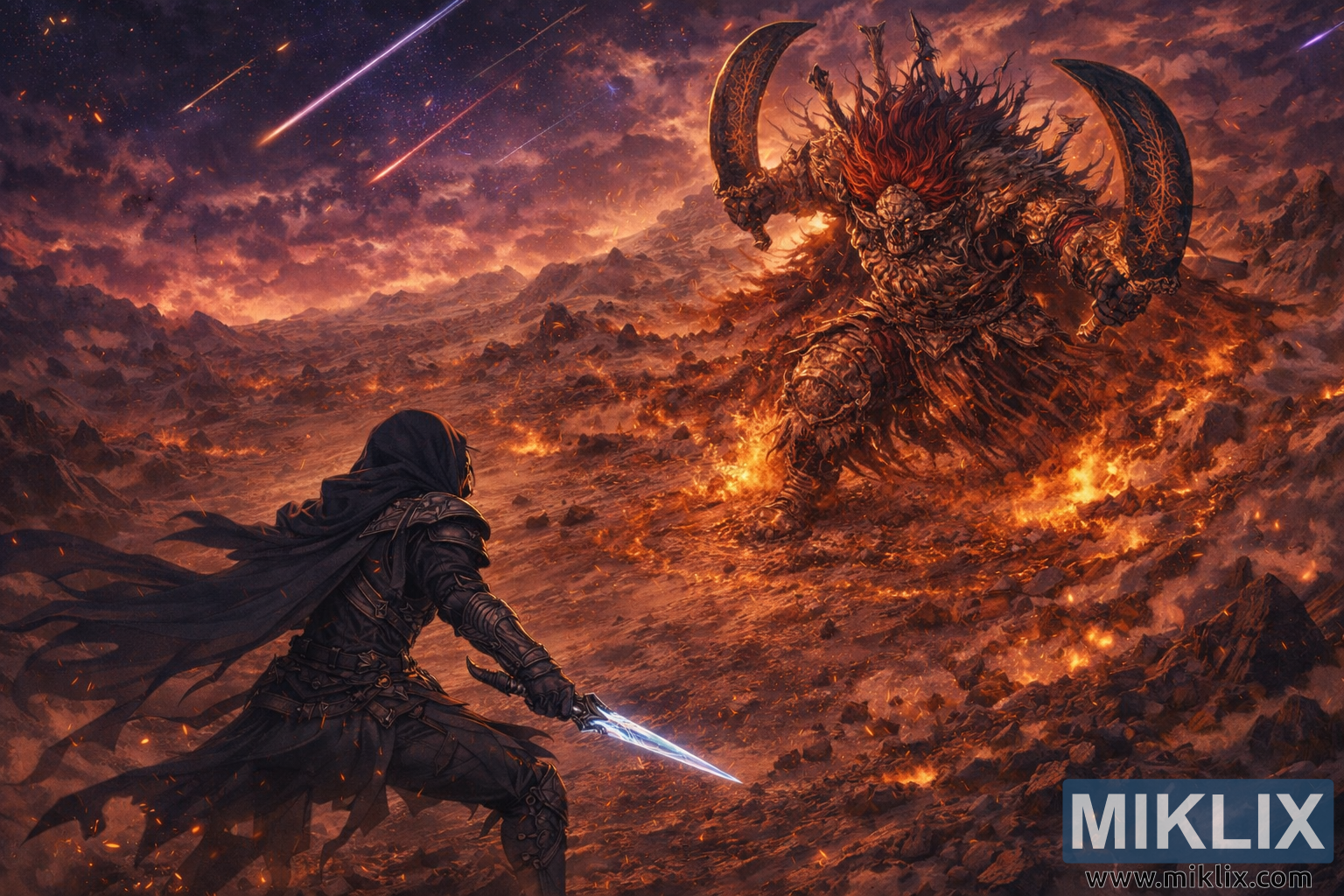 Image: Isometric Duel: Tarnished vs Radahn - Miklix