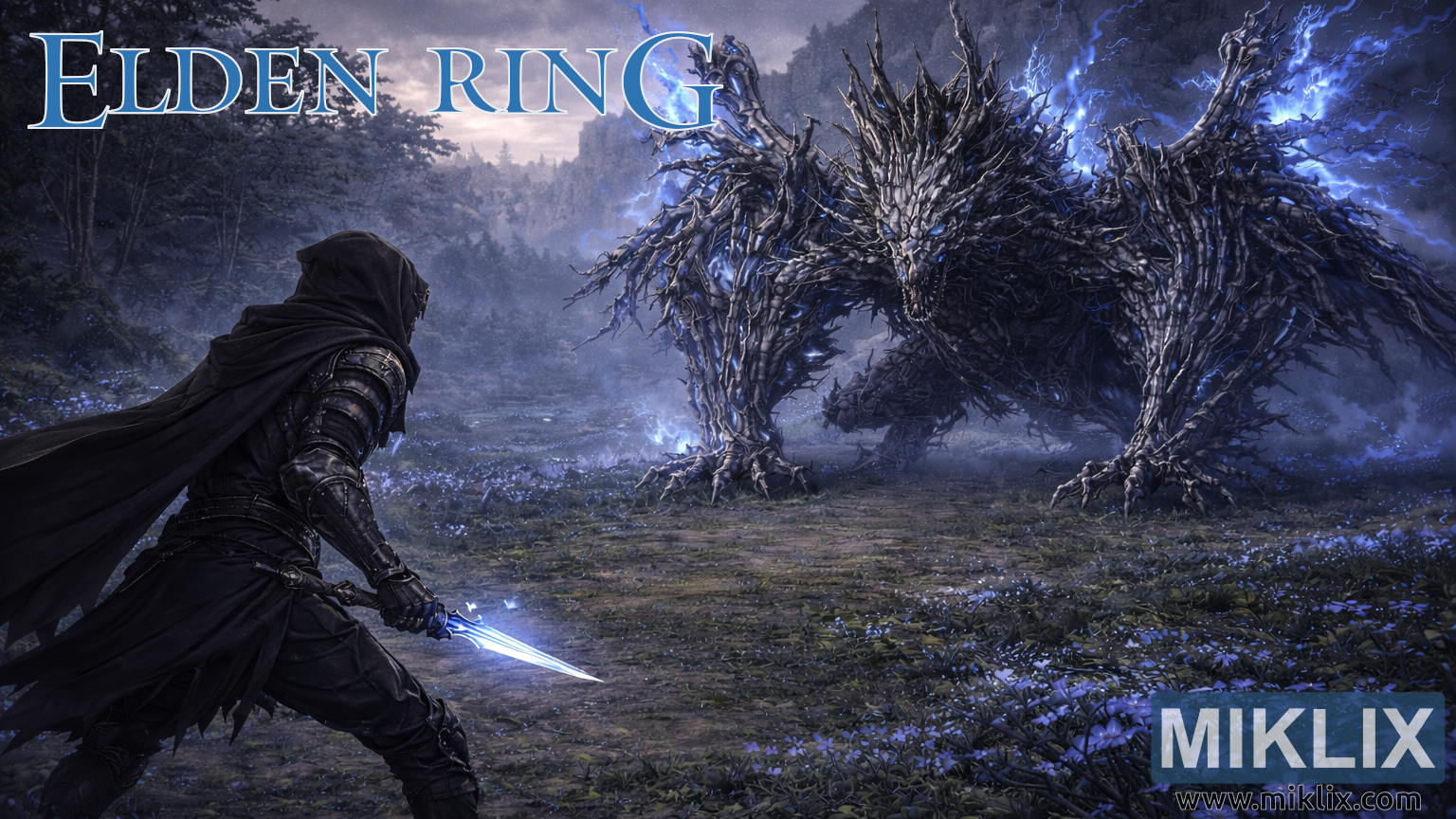 Elden Ring: Ghostflame Dragon (Cerulean Coast) Boss Fight (SOTE) - Miklix