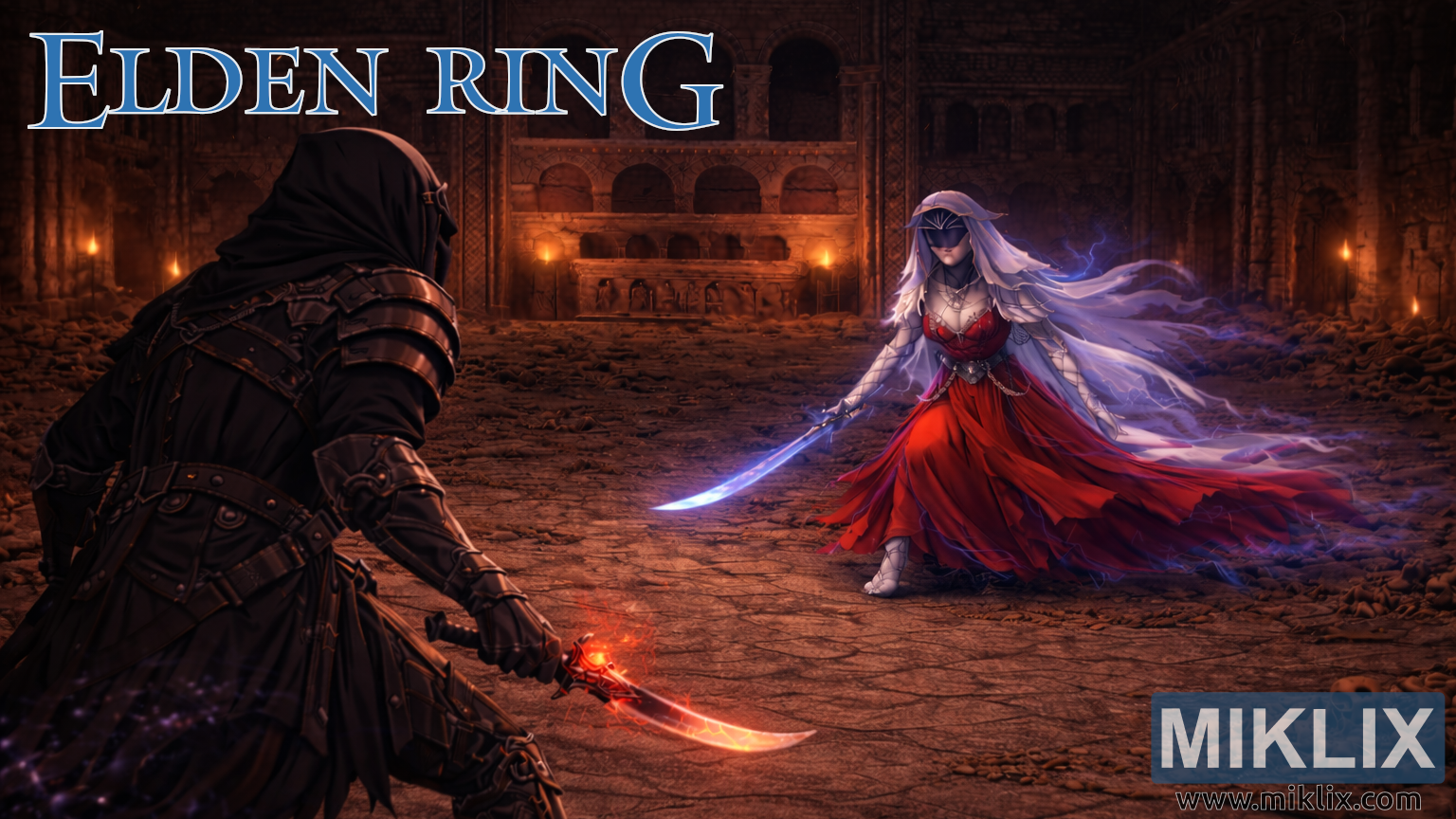 Image: Black Knife Duel with the Dancer of Ranah - Miklix