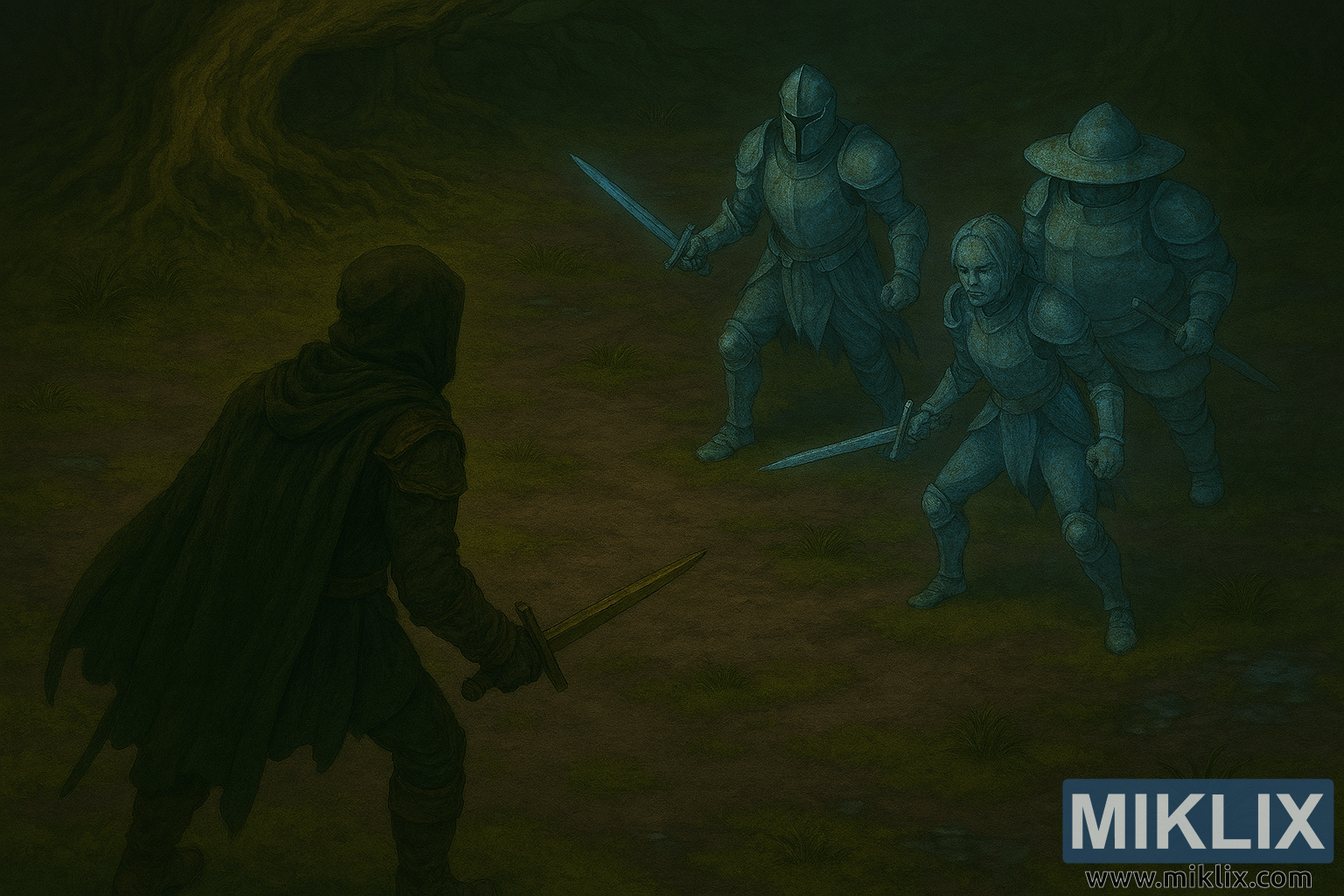 Зображення: Ізометрична конфронтація в Deeproot Deeps - Miklix