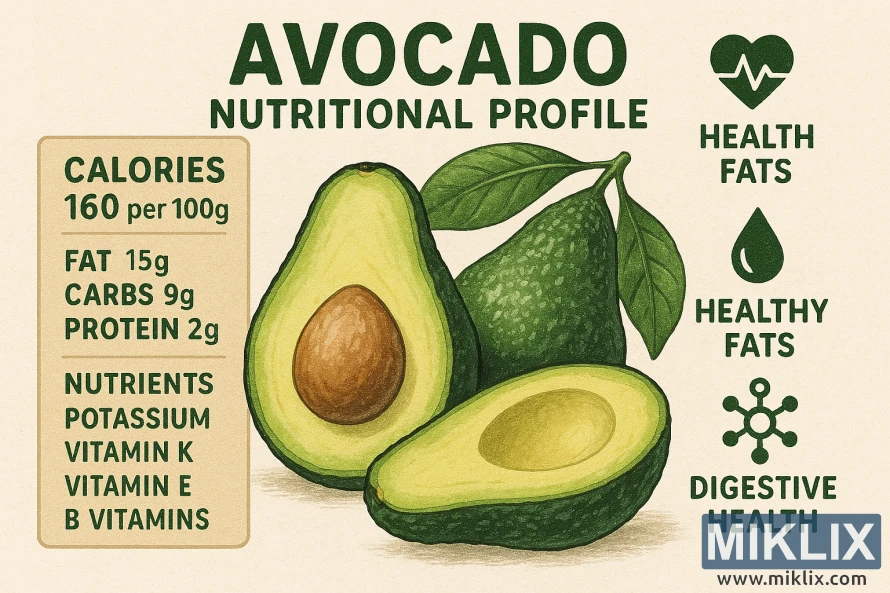 Image: Infographie sur le profil nutritionnel de l’avocat et les ...