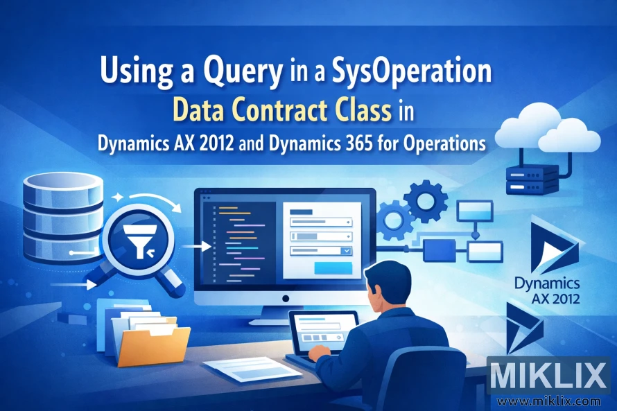 Imagen: Uso de consultas en contratos de datos de SysOperation - Miklix
