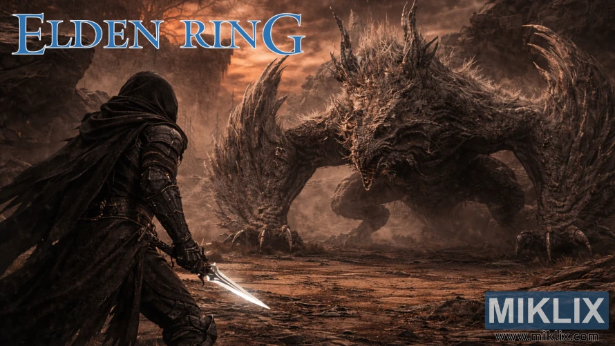 Image: Duel au Couteau Noir au Pic Dentelé - Miklix