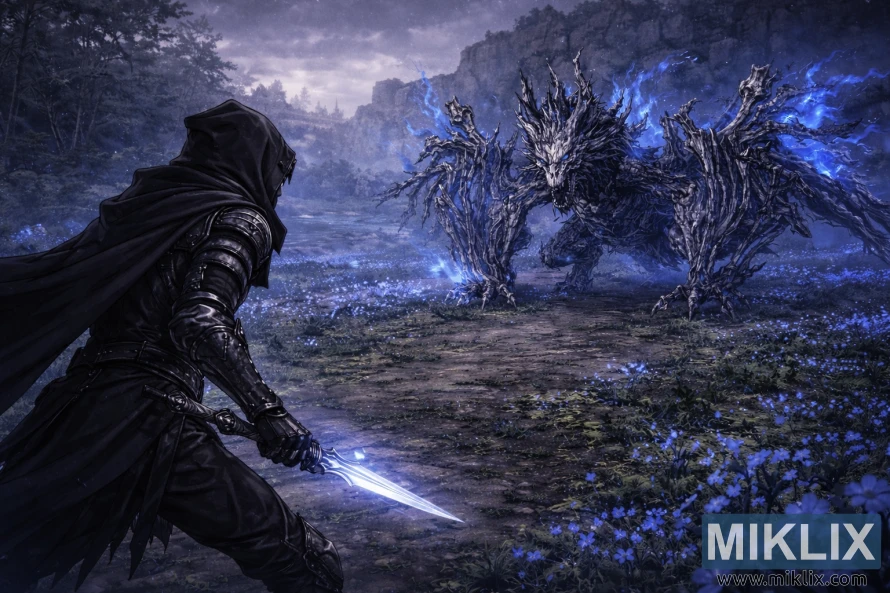 Elden Ring: Ghostflame Dragon (Cerulean Coast) Boss Fight (SOTE) - Miklix