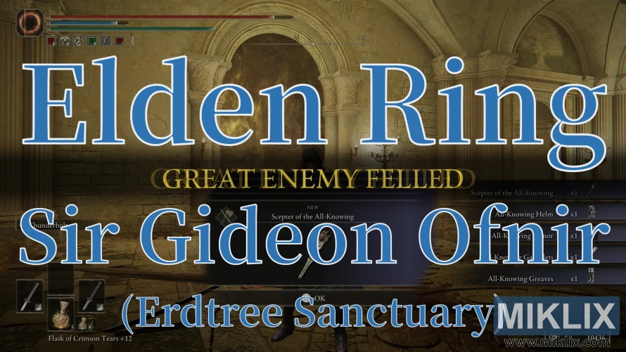 Image: Elden Ring – Sir Gideon Ofnir (Erdtree Sanctuary) Boss Battle ...