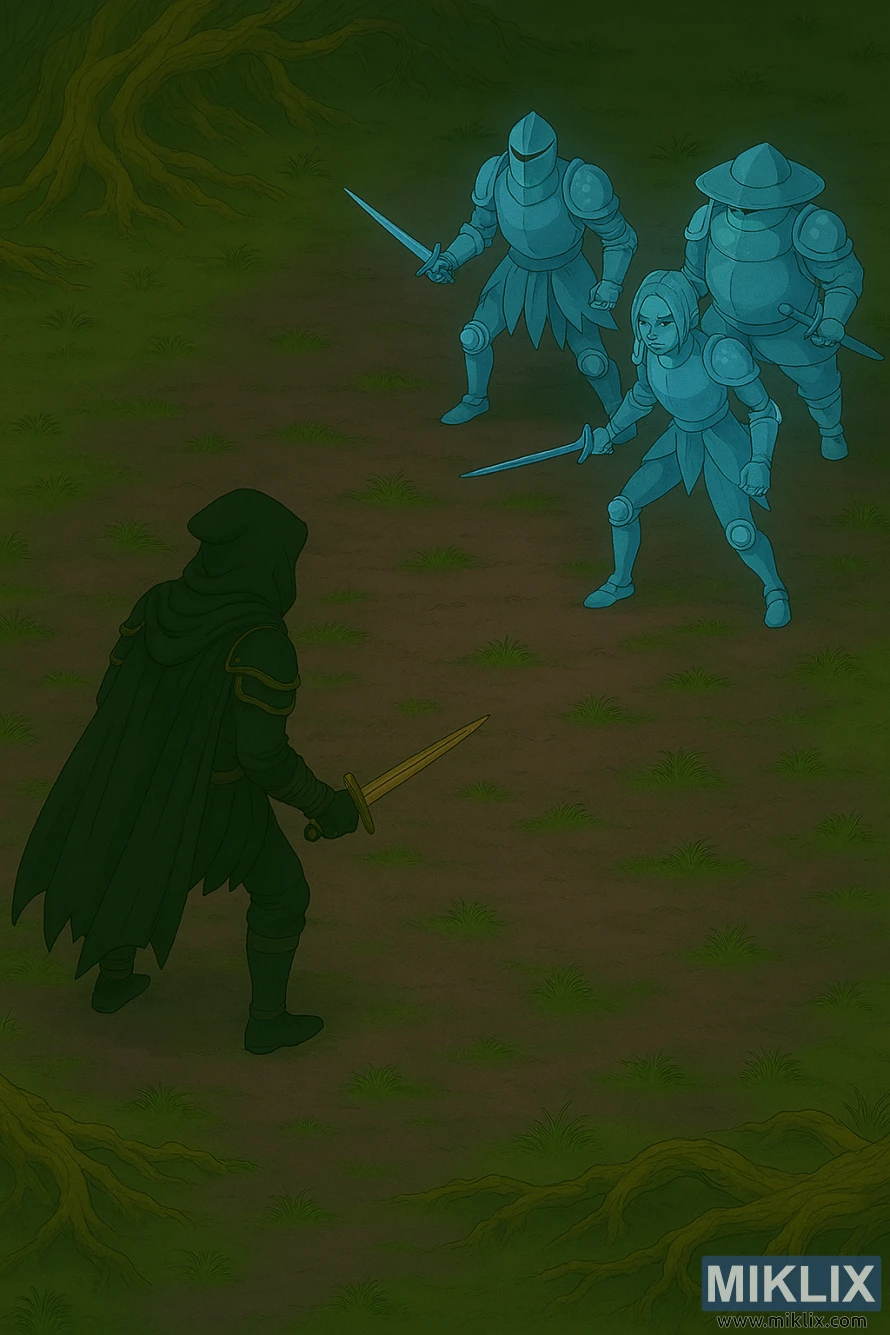 Kuva: Isometrinen taistelu: Tarnished vs. Fian mestarit - Miklix