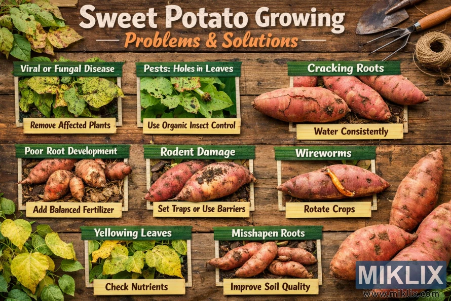Image: Sweet Potato Growing Problems and Solutions Guide - Miklix