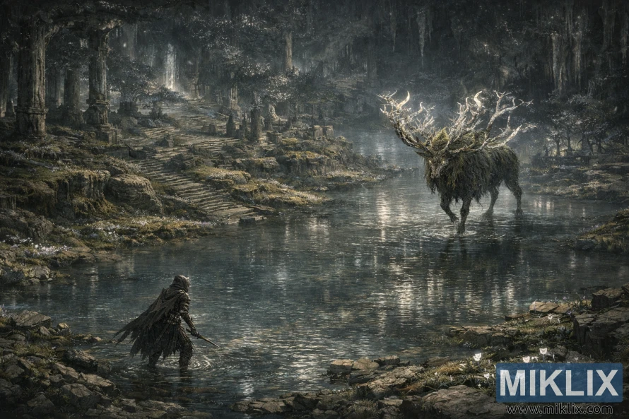 Image: Isometric Standoff in Siofra - Miklix