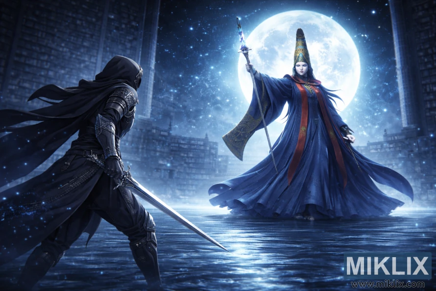 Image: Before the Moon’s Judgment - Miklix