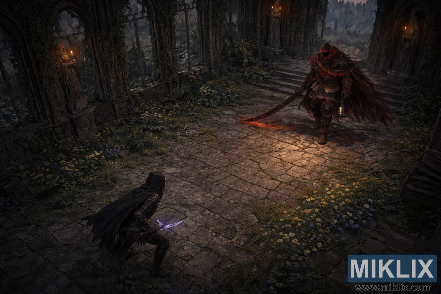 Image: Standoff in the Ruined Nave - Miklix