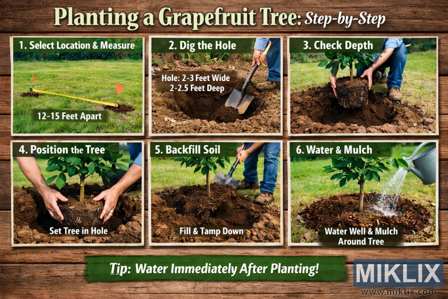 Image: Step-by-Step Guide to Planting a Grapefruit Tree - Miklix