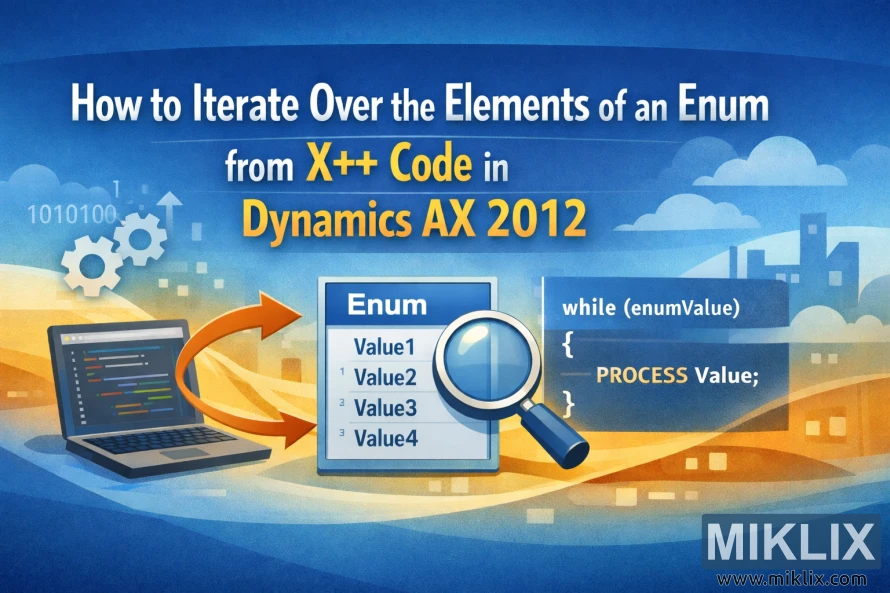 Image: Iterating Over Enum Values in X++ – Dynamics AX 2012 - Miklix