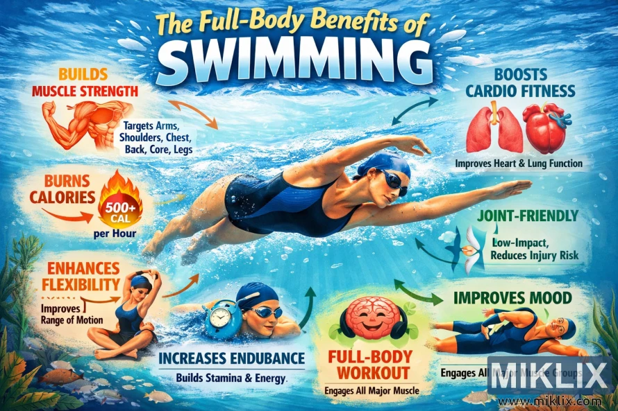 Image: The Full-Body Benefits of Swimming - Miklix