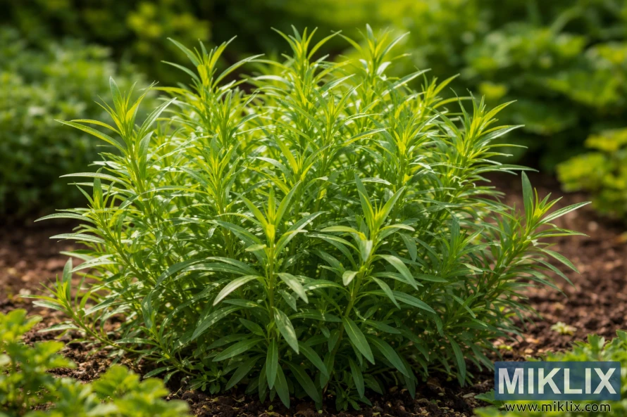 Image: French Tarragon Plant Growing in a Garden - Miklix