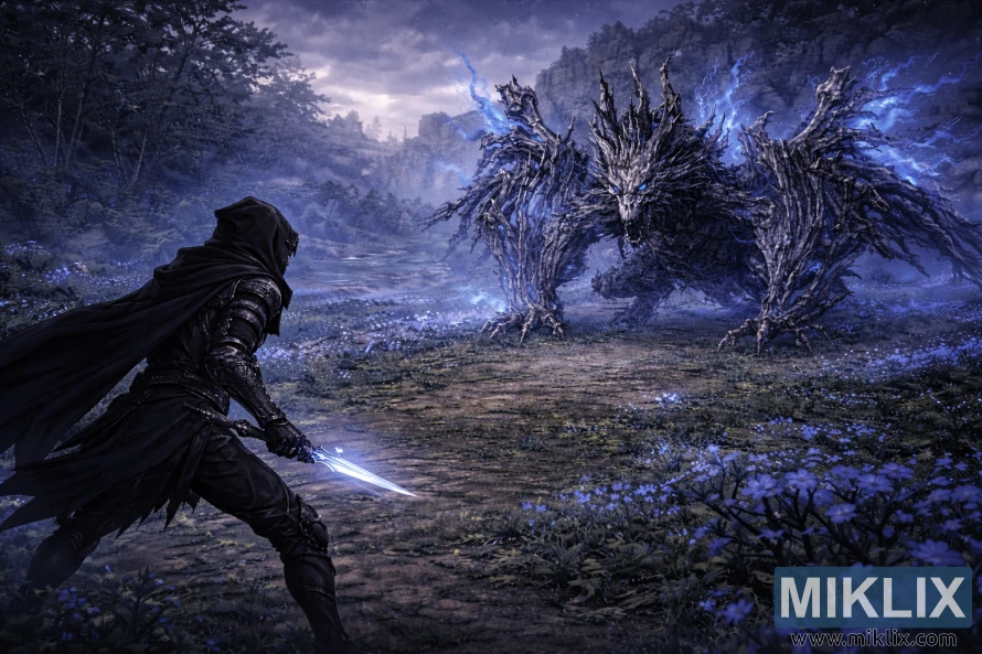 Elden Ring: Ghostflame Dragon (Cerulean Coast) Boss Fight (SOTE) - Miklix