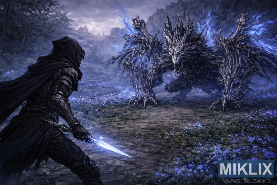 Elden Ring: Ghostflame Dragon (Cerulean Coast) Boss Fight (SOTE) - Miklix