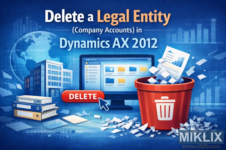 Слика: Брисање правног лица у програму Dynamics AX 2012 - Miklix